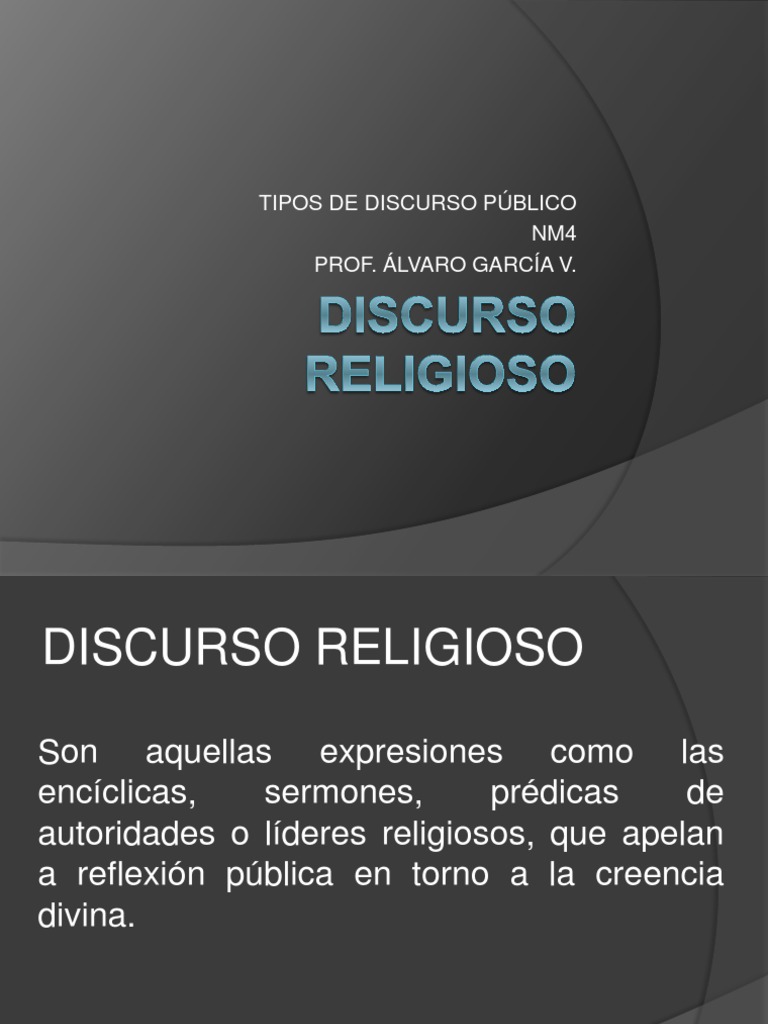 Características del Discurso Religioso | PDF | Religión y espiritualidad