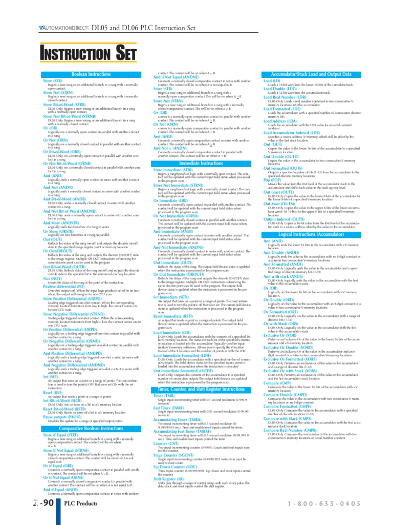 DL06 Resumen de Instrucciones | PDF | Trigonometric Functions | Binary Coded Decimal