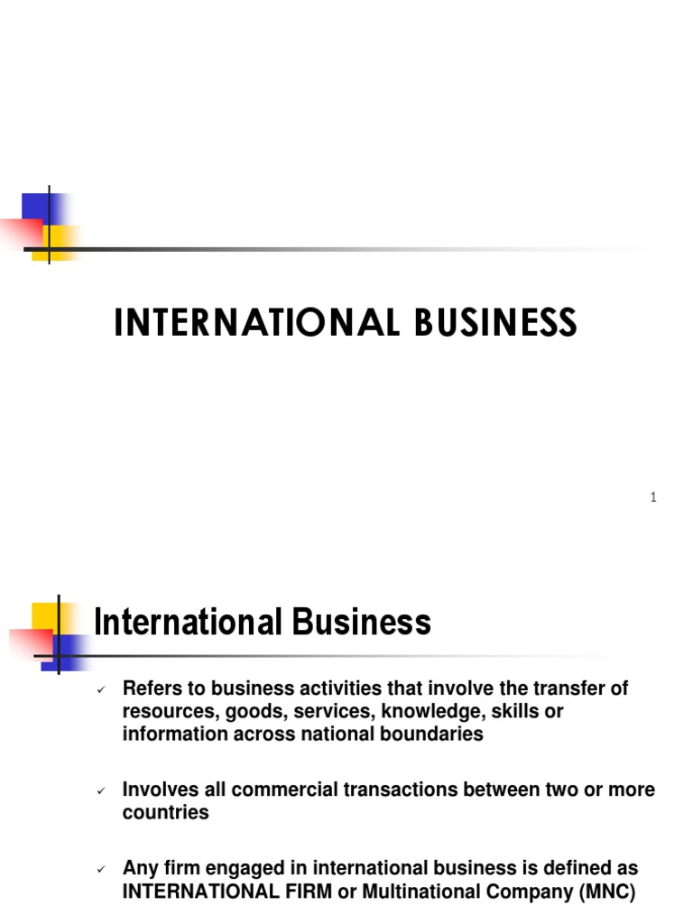 Intro To IB | PDF | International Business | Globalization