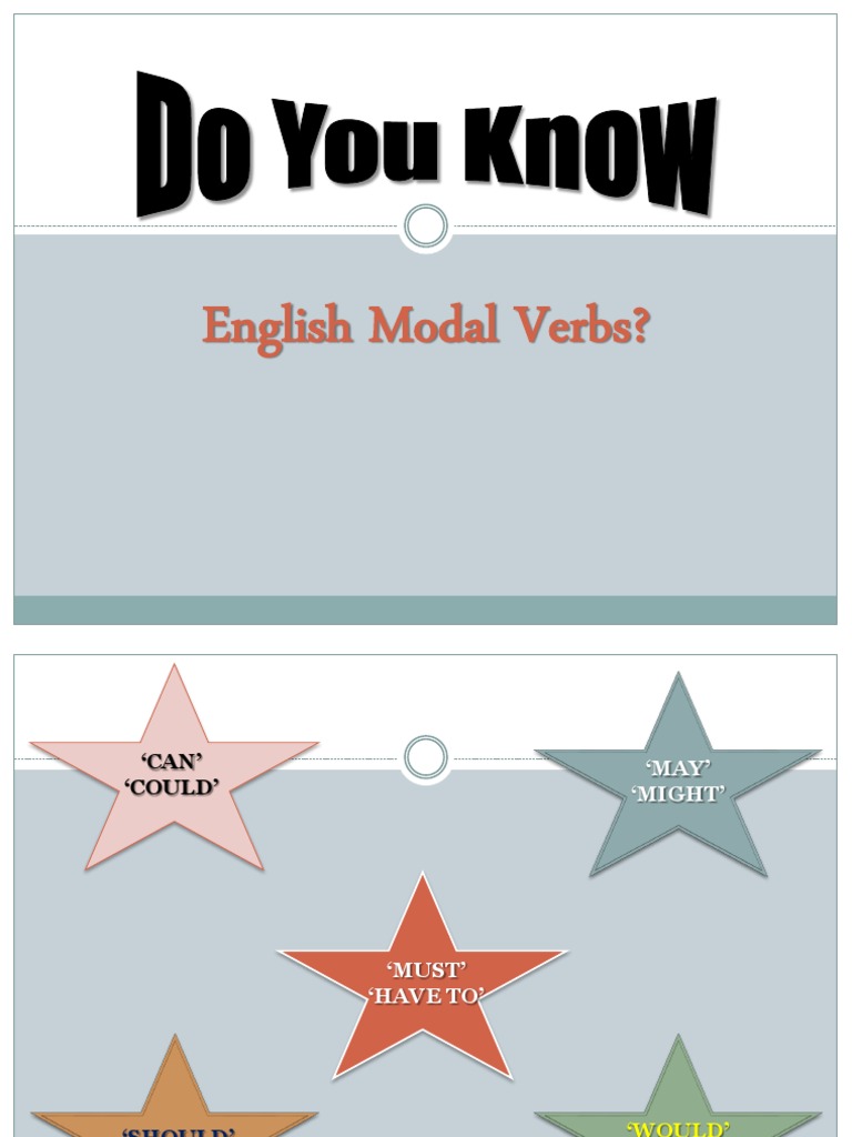 Modal Verbs | PDF | Grammar | Syntax