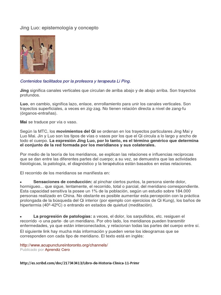 Conceptos de Jing Luo en MTC | PDF