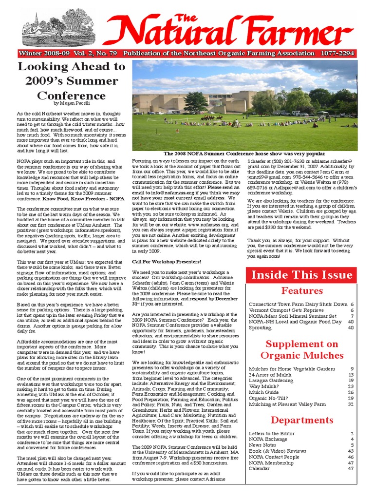 Winter 2008 Natural Farmer | PDF | Organic Farming | Agriculture