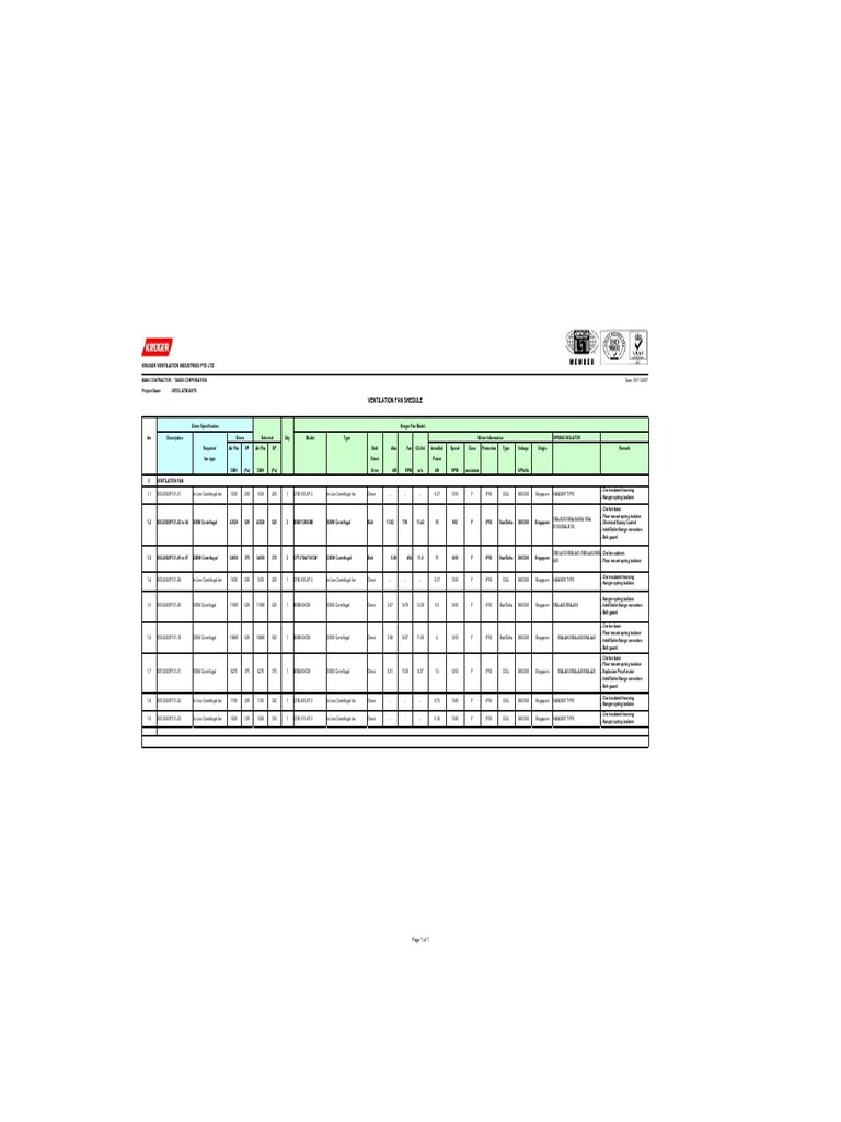 Kruger Ventilation Fan Catalogue | PDF | Technology & Engineering