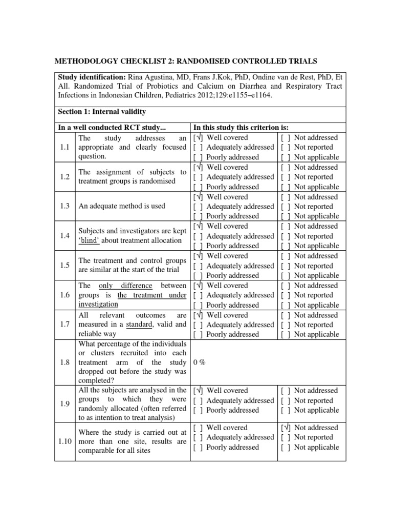 Critical Appraisal RCT B.ing | PDF | Randomized Controlled Trial | Psychological Evaluation