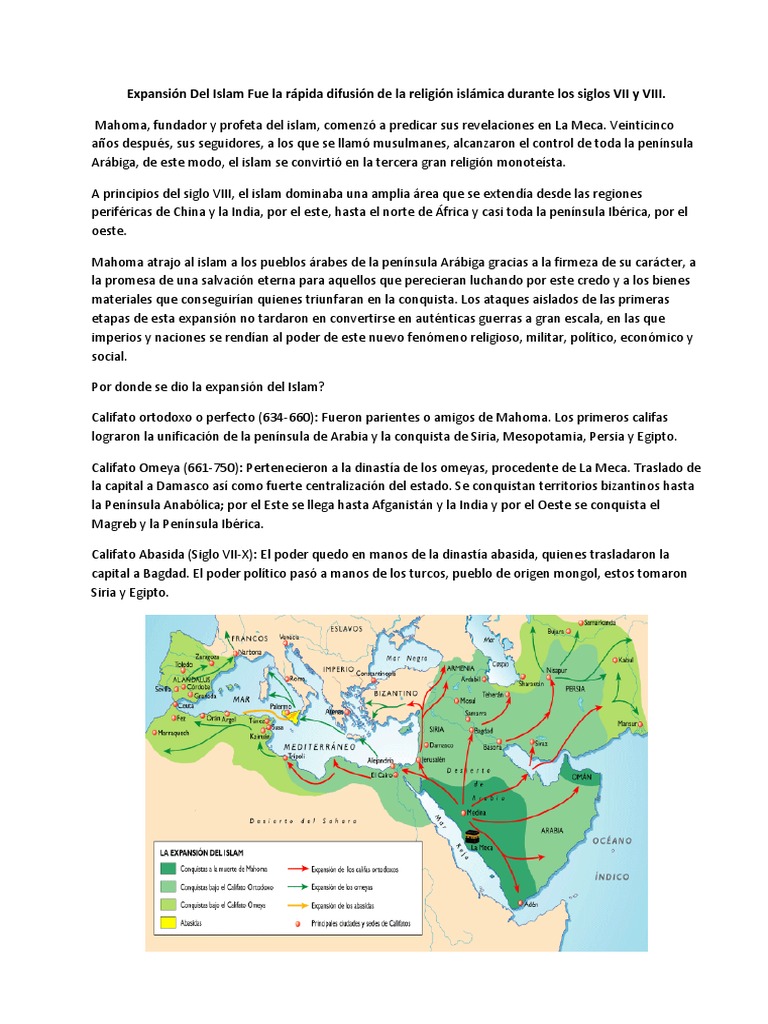 Expansión Del Islam Fue La Rápida Difusión de La Religión Islámica ...