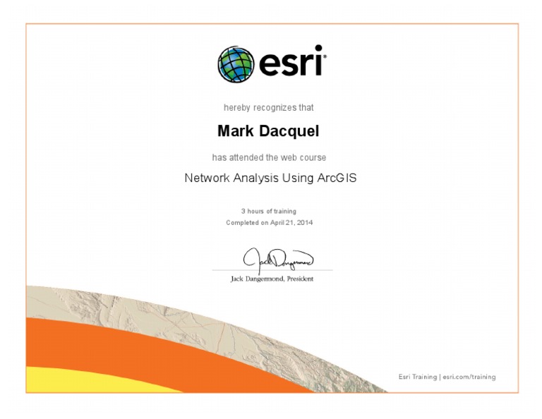 Network Analysis ArcGIS Course Completion | PDF