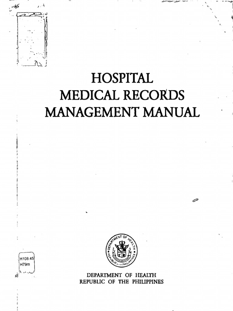 Hospital Medical Records Management Manual | PDF | Medical Record ...