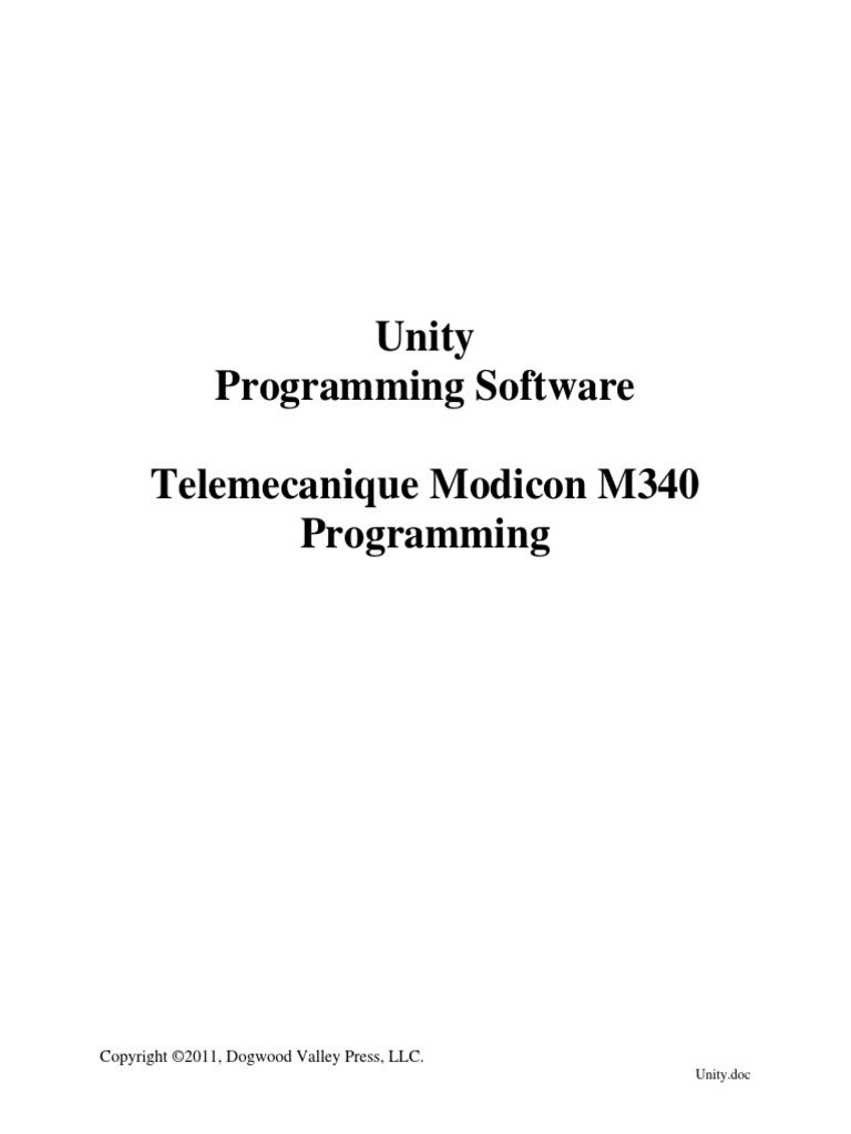 Unity Programming Software Telemecanique Modicon M340 Programming | PDF ...