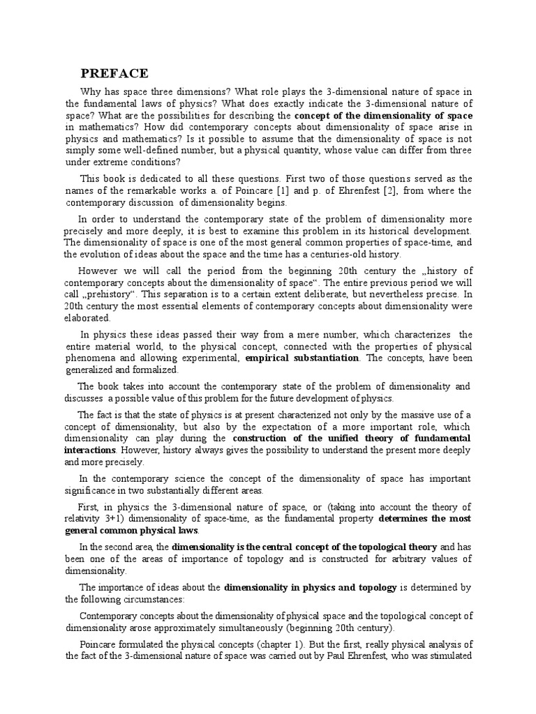Exploring The Historical Development Of Ideas Around The Dimensionality Of Space And Its