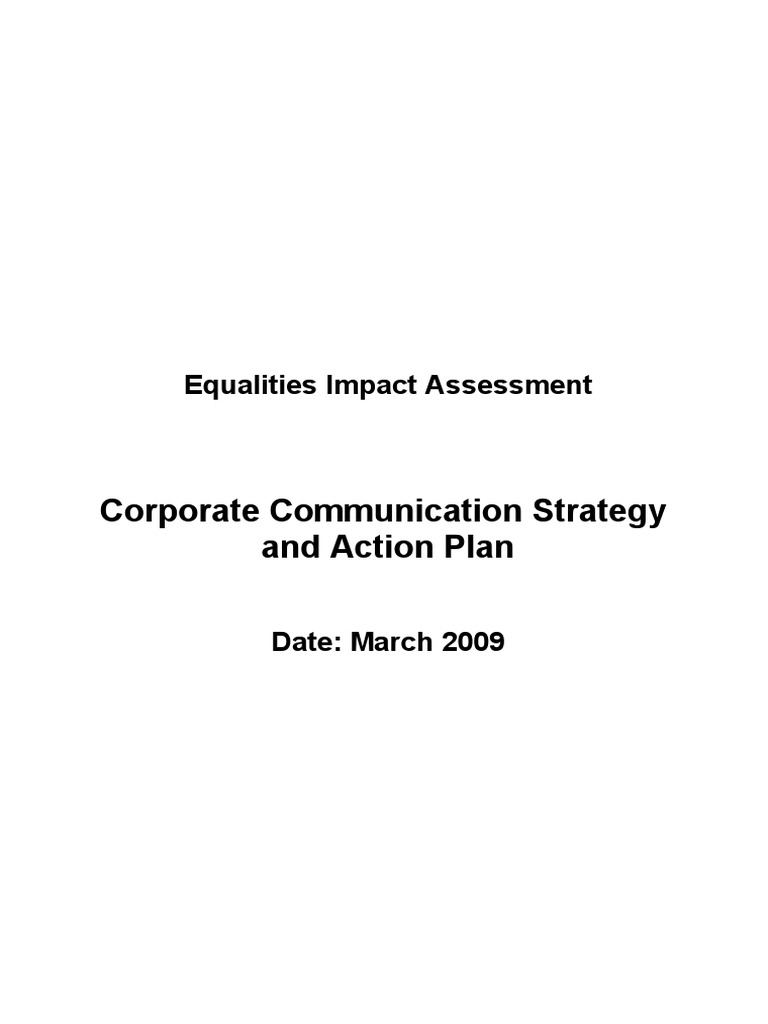 Corporate Communications Strategy and Action Plan Eia | PDF | Disparate ...