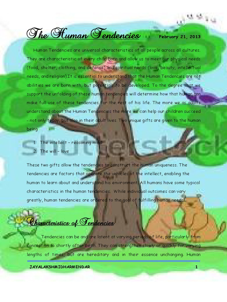 The Human Tendencies | PDF | Human | Montessori Education