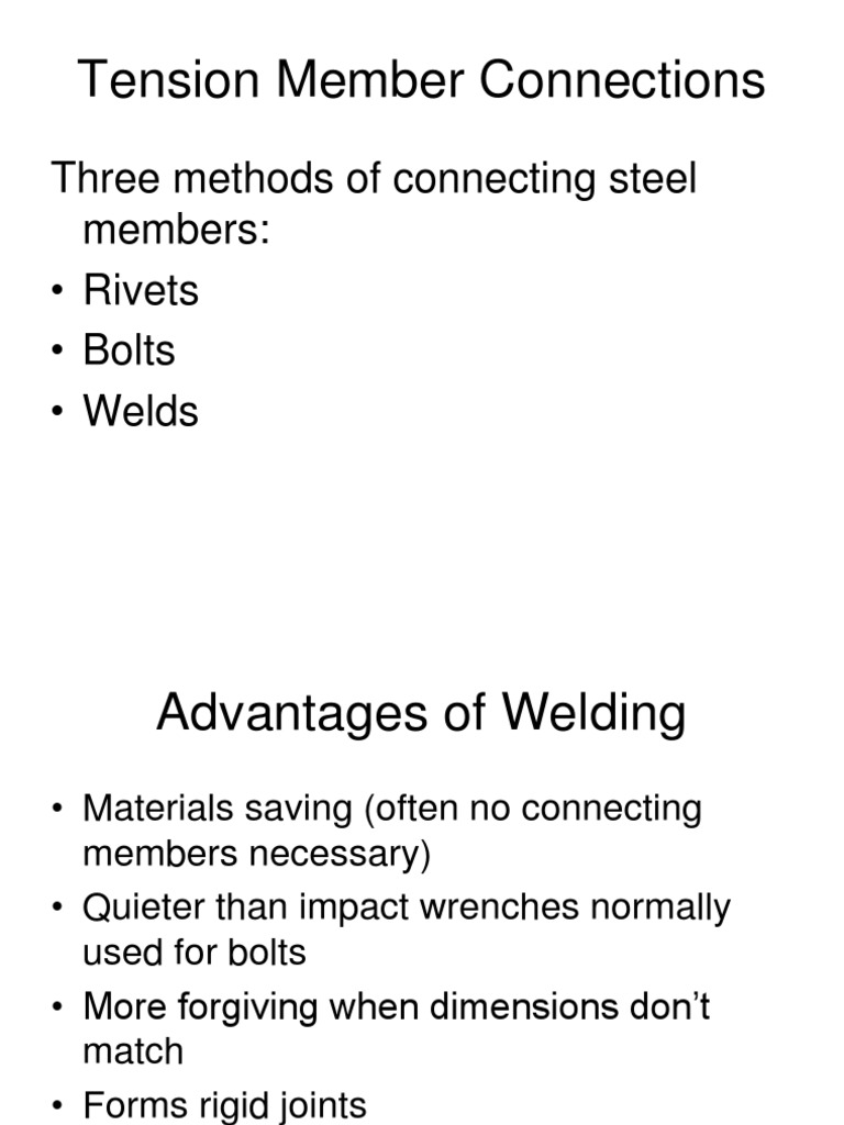 03 - Design of Tension Connections | PDF | Screw | Welding