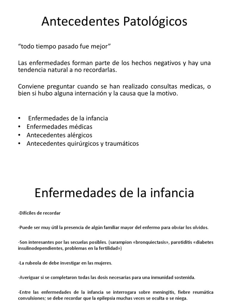 Antecedentes Patológicos | PDF | Alergia | Epilepsia