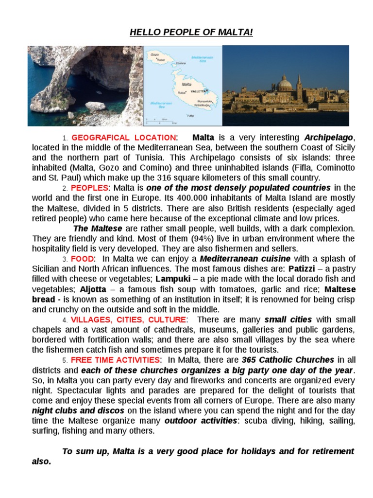 Hello People of Malta | Download Free PDF | Malta | European Cuisine