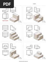 Ejercicios de Alzado, Planta y Perfil | PDF