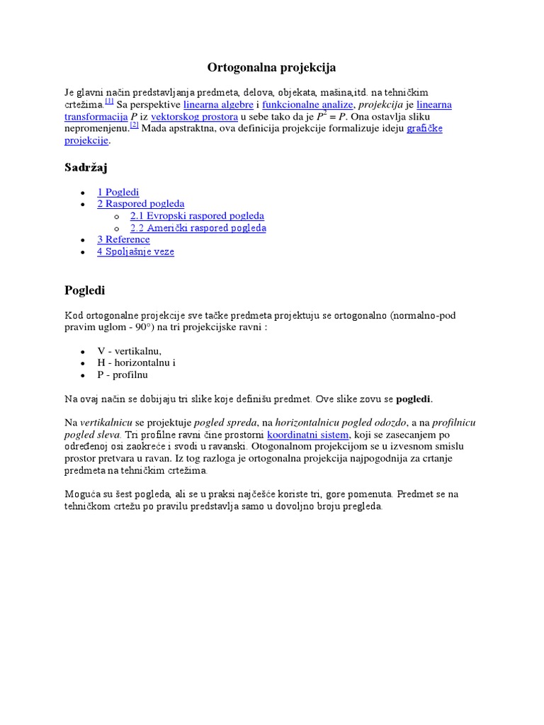 Ortogonalna Projekcija | PDF