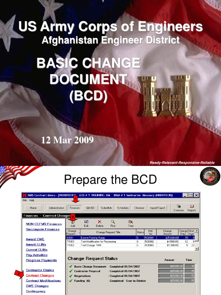 Basic Change Document Instructions To RMS | PDF | Request For Proposal ...