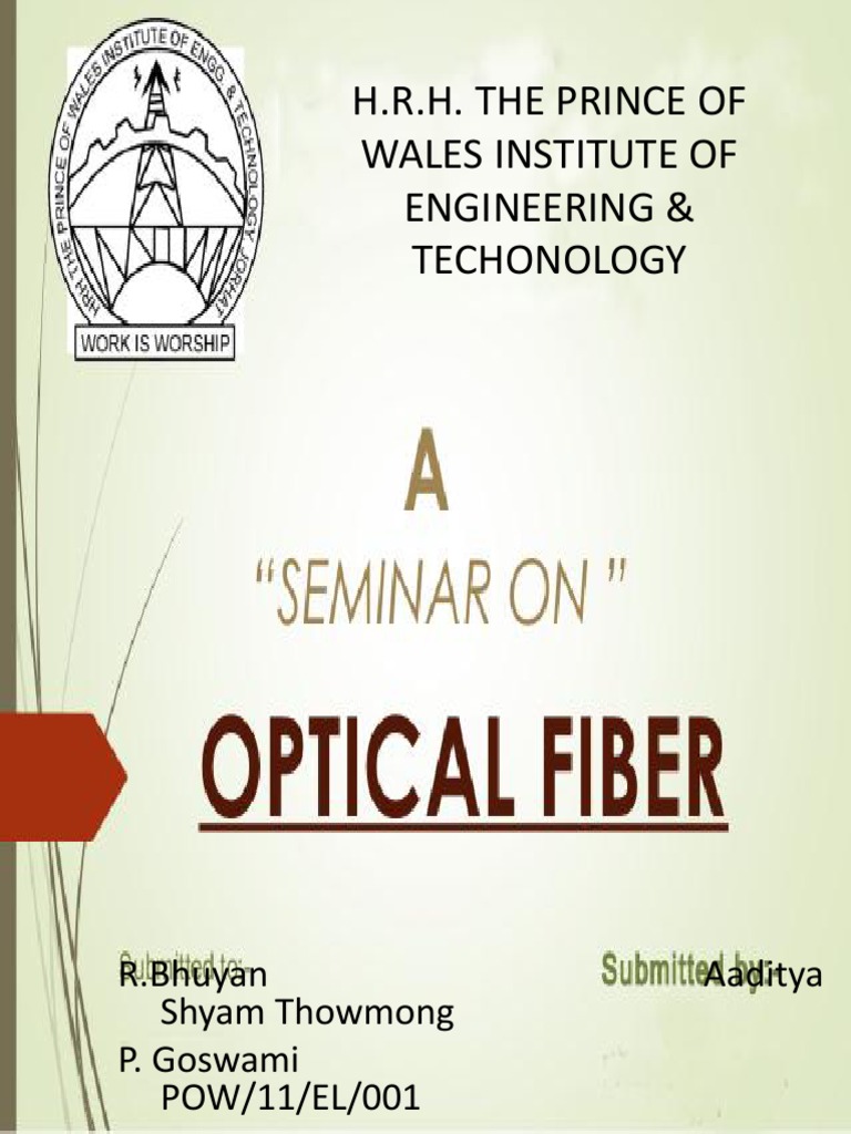 Seminar Report On Fiber Optics | PDF | Optical Fiber | Cable
