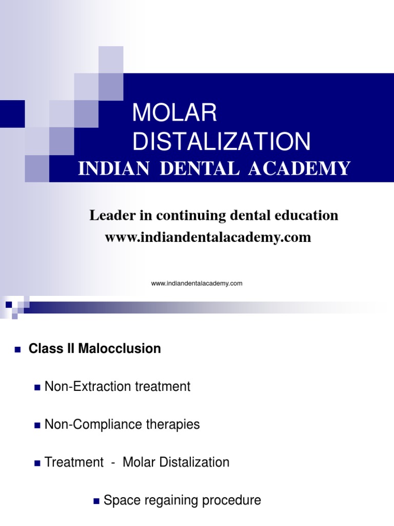 Molar Distalization Techniques in Orthodontics | PDF | Dentistry ...
