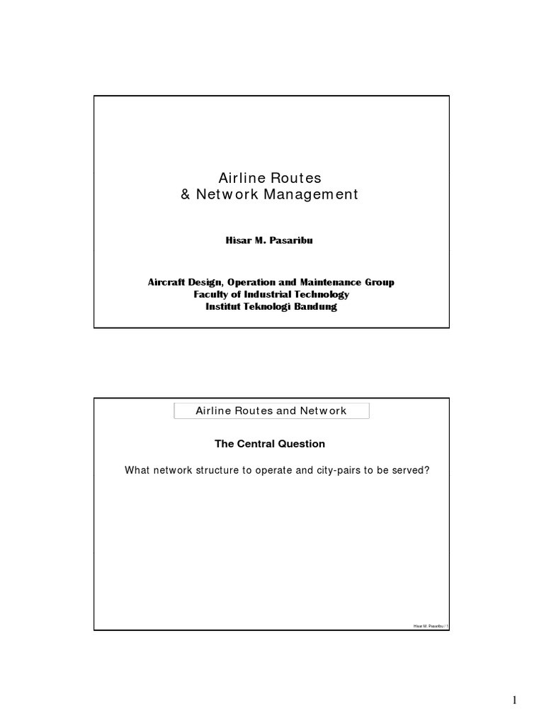 8-Airline Network Management | PDF | Airline Hub | Airlines