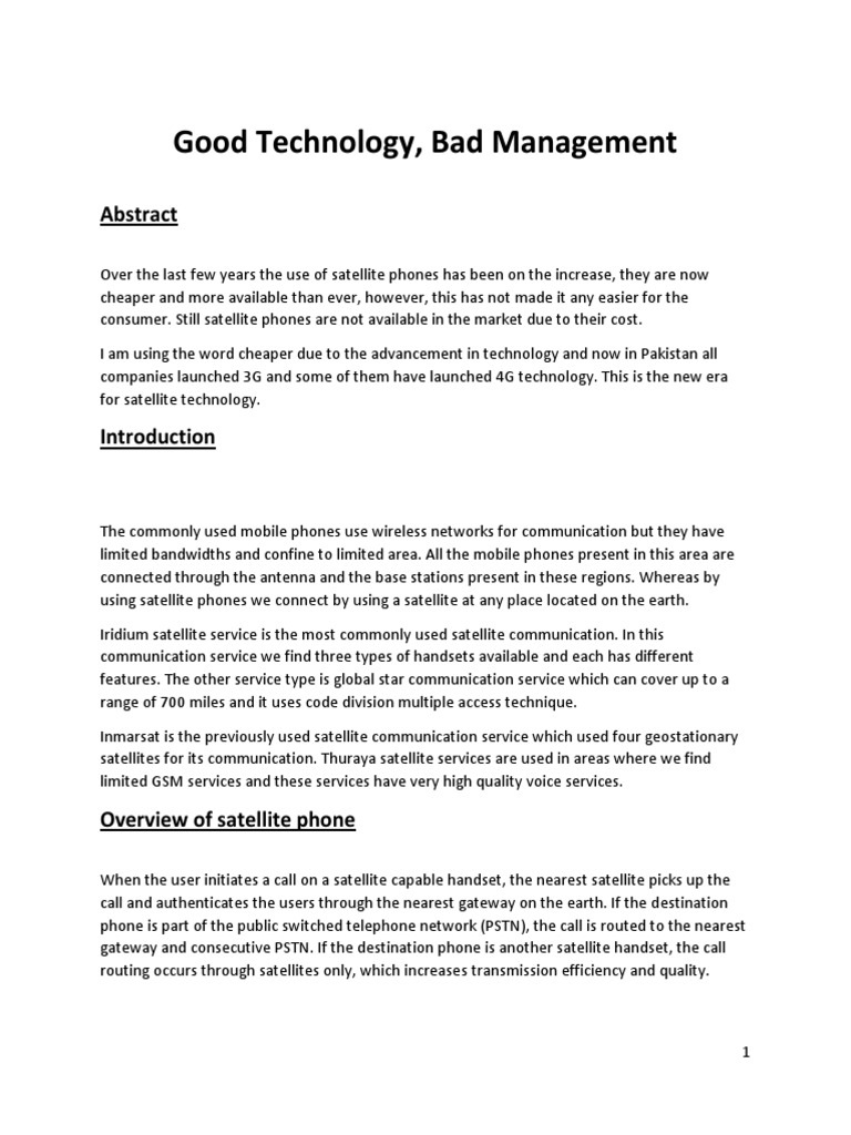 Good Technology, Bad Management | PDF | Mobile Phones | Telecommunication