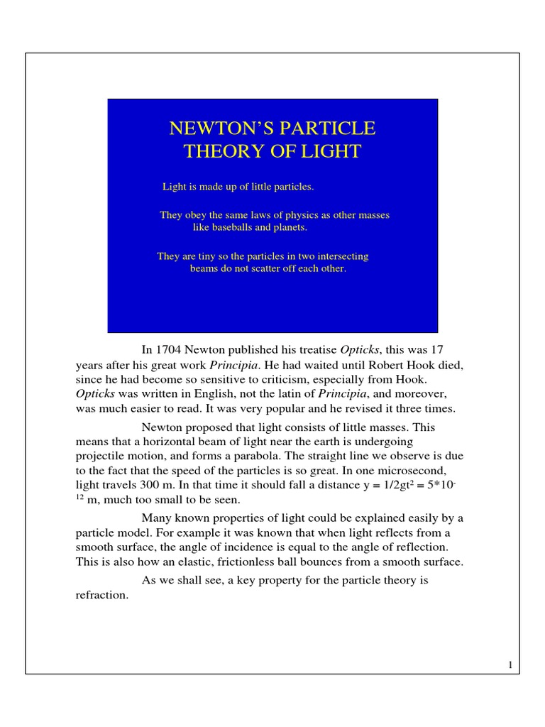 Newton Light | PDF | Interference (Wave Propagation) | Waves