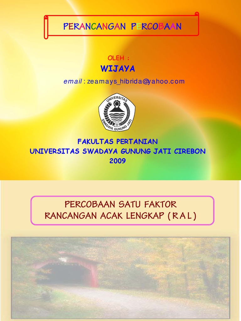 02 Rancangan Percobaan - RAL Dan RAK | PDF