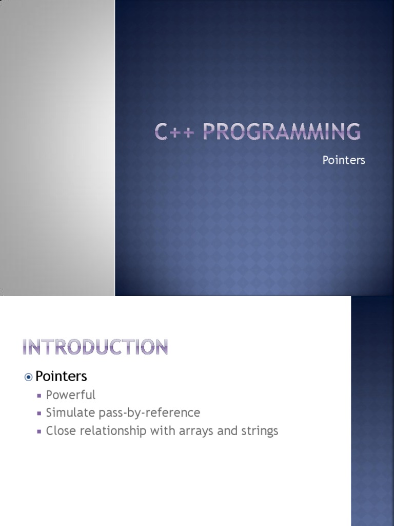 Pointers Pointer Computer Programming Data 