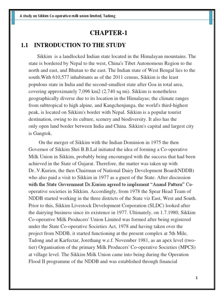 Sikkim Milk Union | PDF | Dairy Farming | Cooperative
