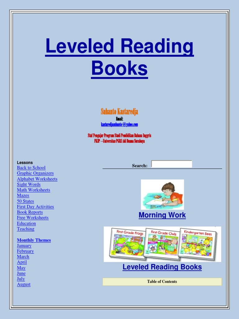 Leveled Reading Books | PDF | Phonics | Reading (Process)