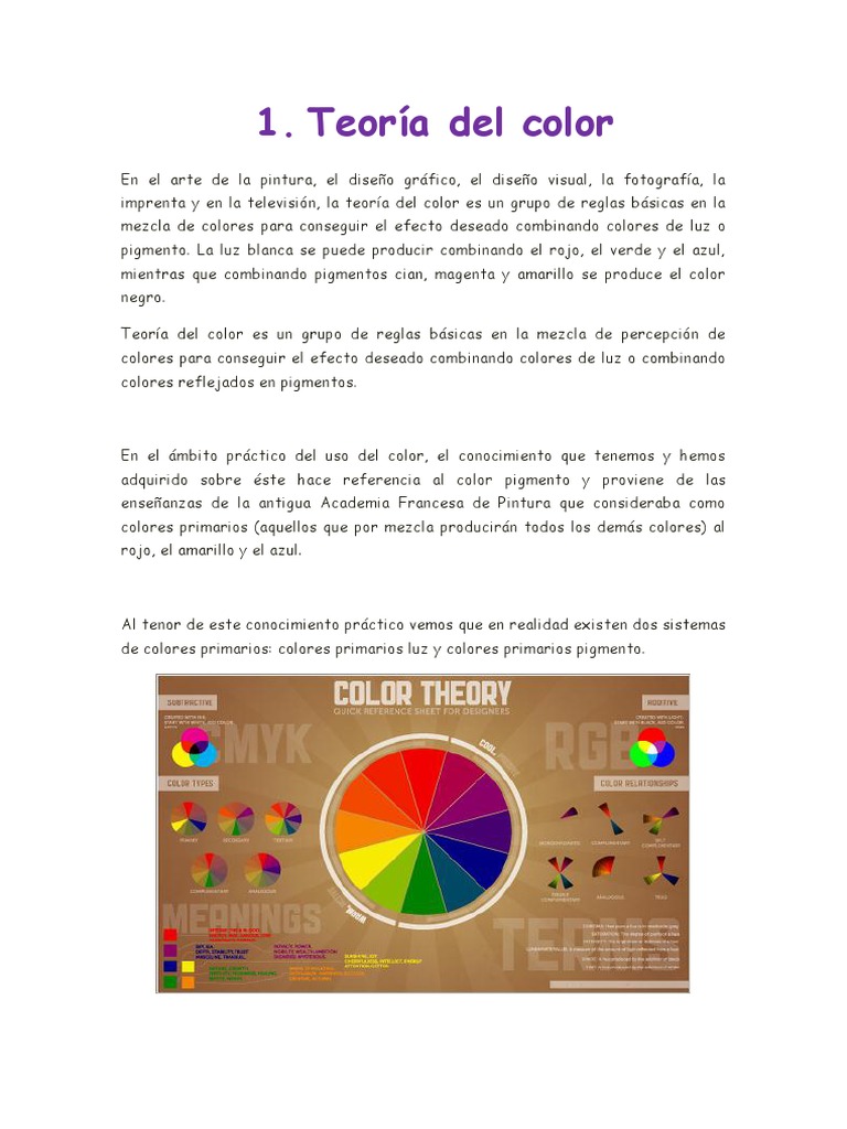 Guía Completa de Teoría del Color | PDF | Color | Luz de sol