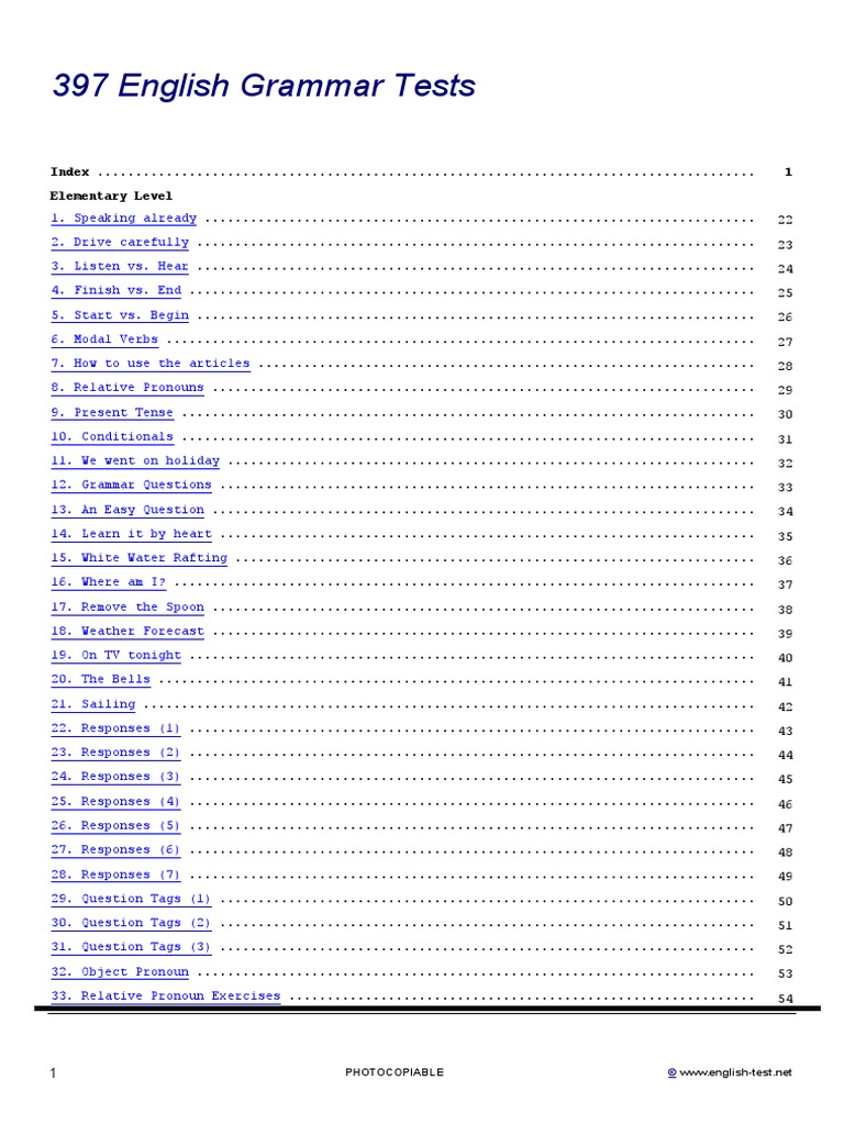 English Grammar Tests | PDF | Languages Of The United Kingdom | Languages
