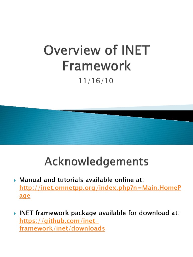 Overview of INET Framework | PDF | Communications Protocols | Osi Model