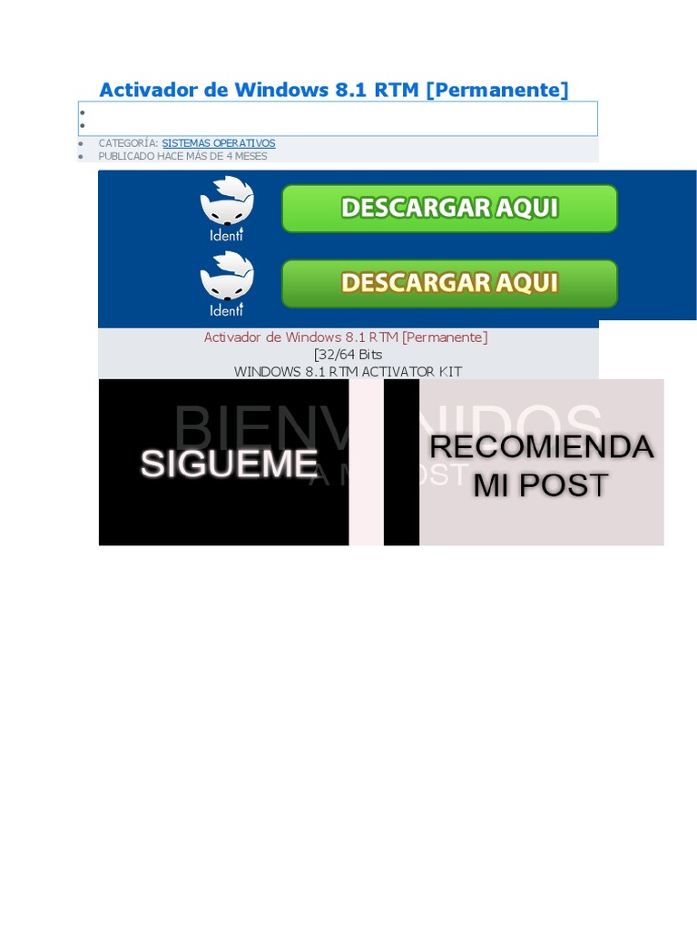Activador de Windows 8 | PDF