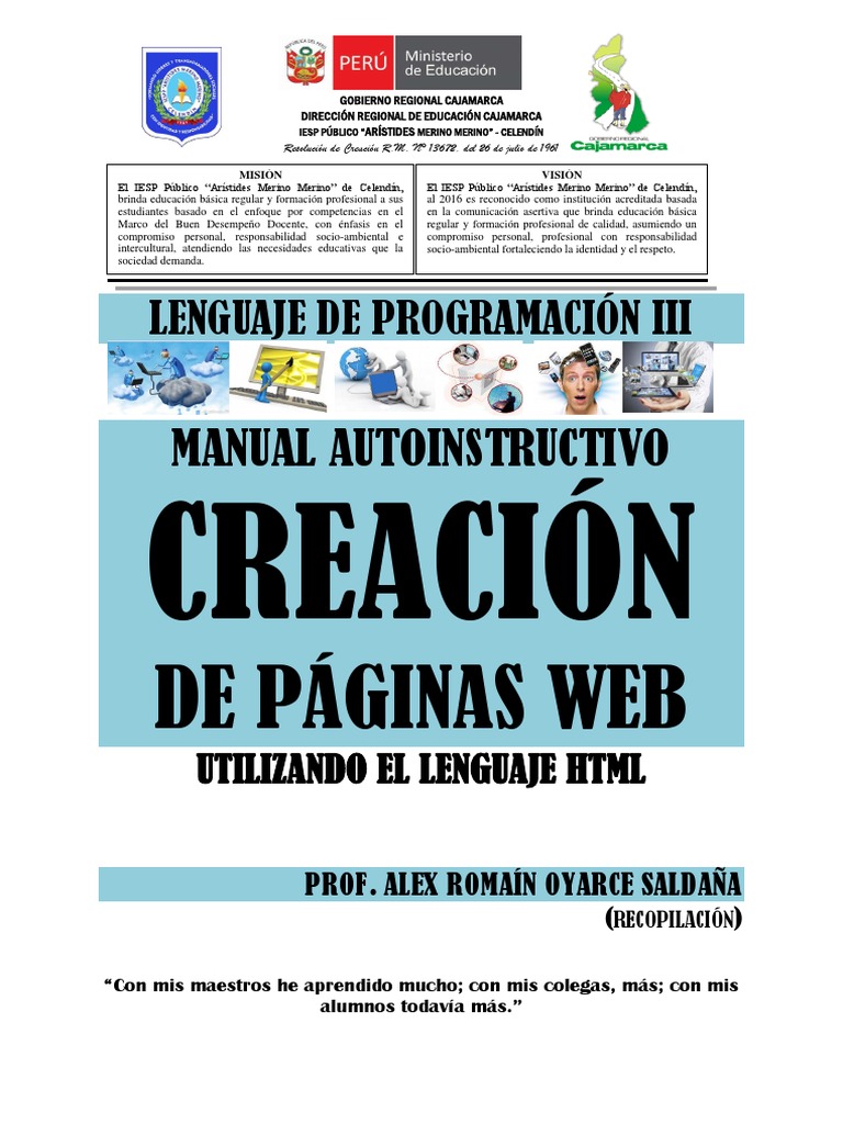 Manual Básico de Creación de Páginas Web PDF | PDF | HTML | Localizador ...