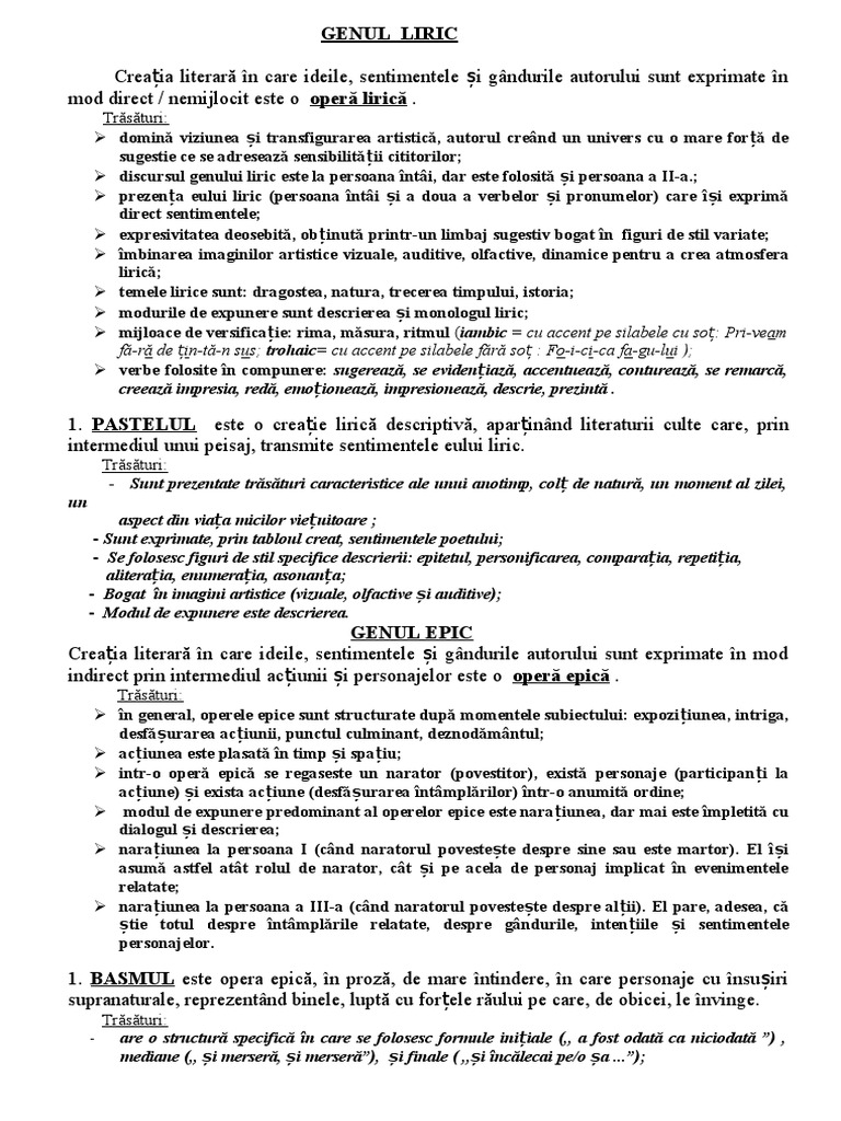 Genul Liric | PDF