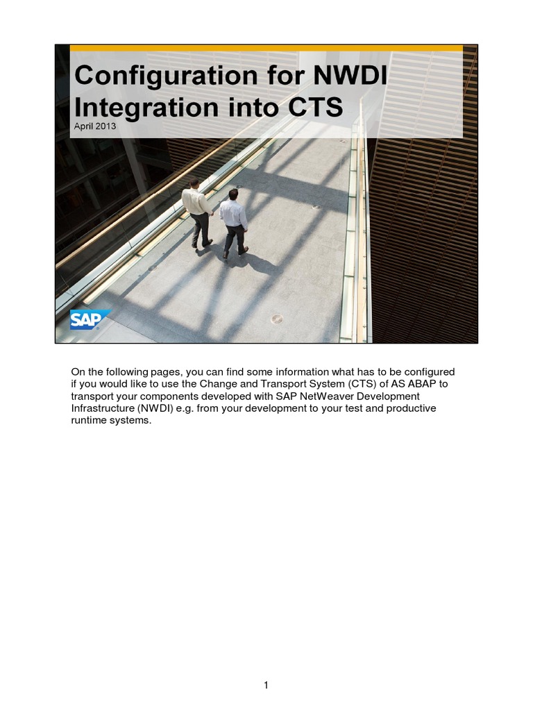 Configuration For NWDI Integration Into CTS | PDF | Digital Technology ...