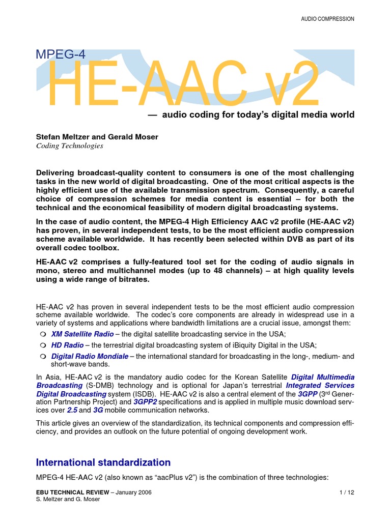 HE-AAC v2 PDF | PDF | Codec | Multimedia