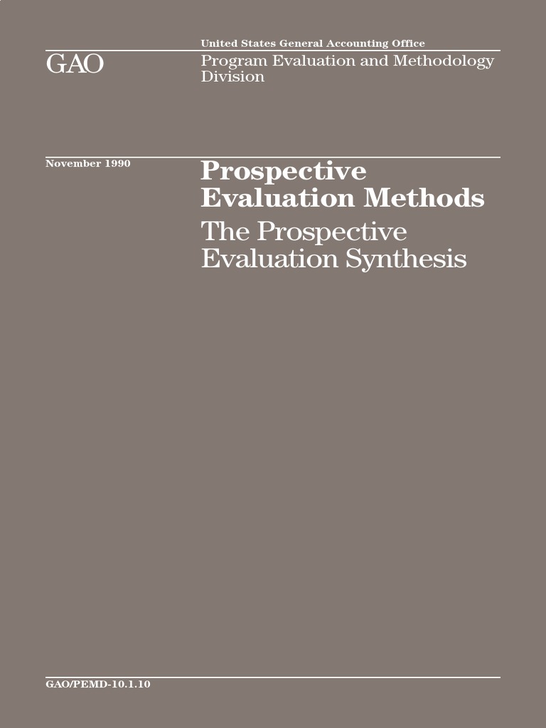 Prospective Evaluation Synthesis Guide | PDF | Forecasting | Evaluation