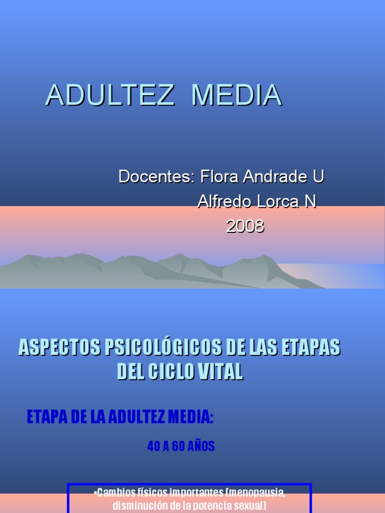 Adultez Intermedia | PDF | Adultos | Disfunción eréctil