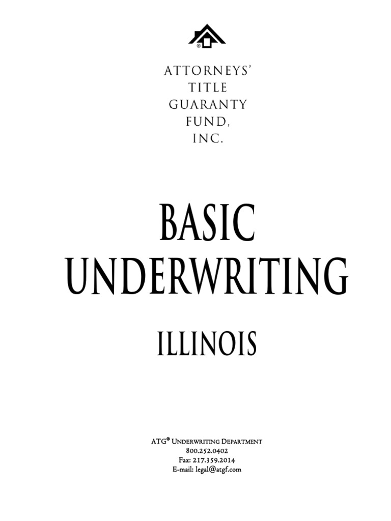 Basic Underwriting (ATG) | PDF | Mortgage Law | Deed