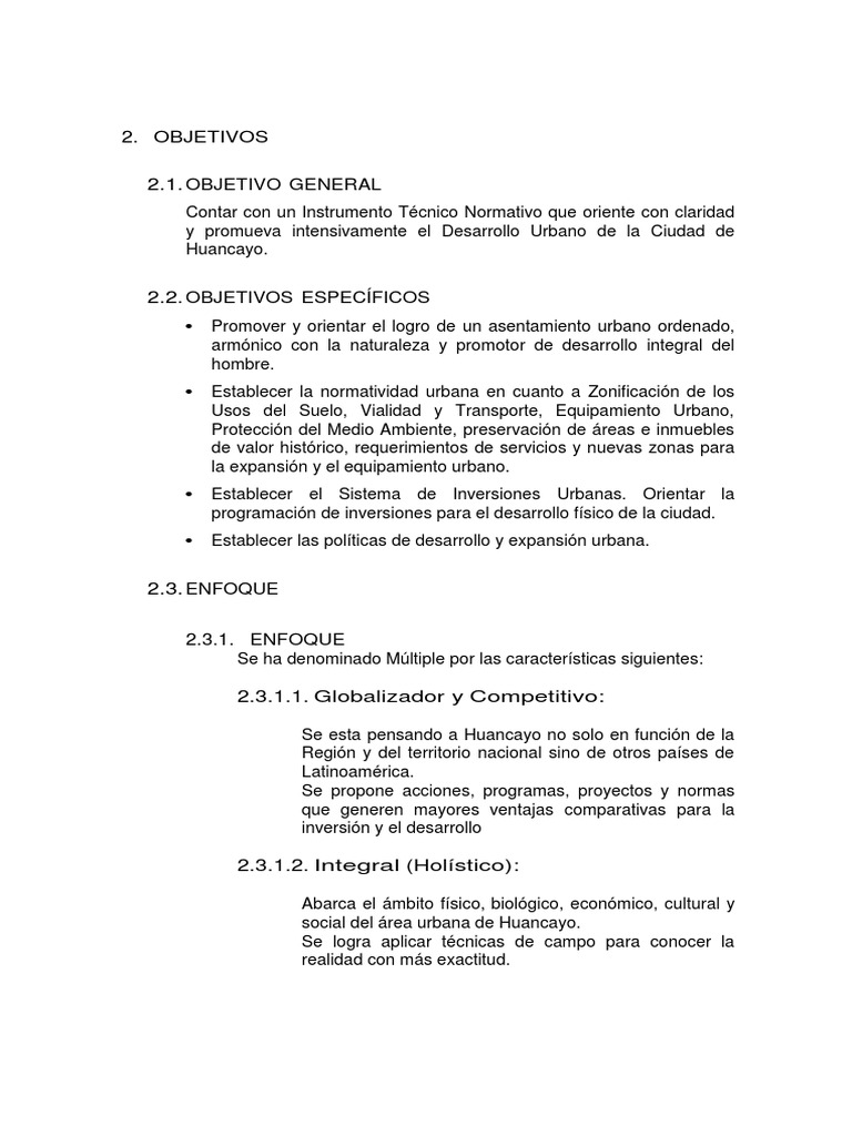 Pdu2 Huancayo | PDF | Planificación urbana | Planificación