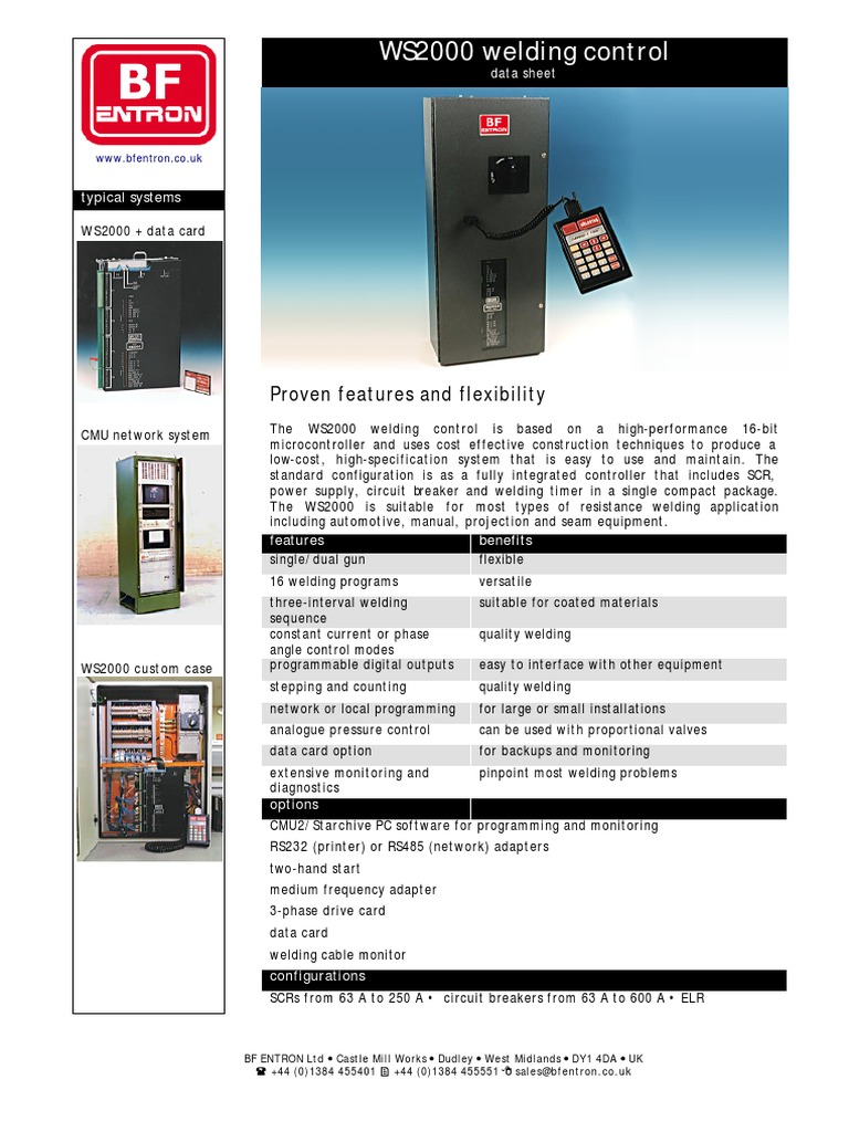 WS2000 Datasheet | PDF | Welding | Construction