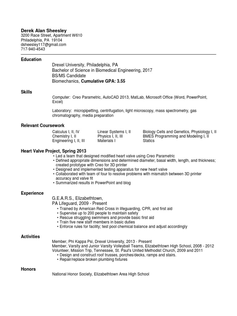 Derek Resume PD | PDF