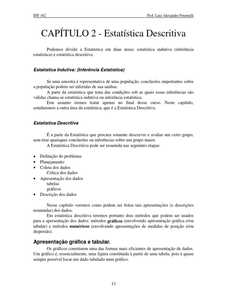 ##Estatística Descritiva | PDF | Mediana (Estatística) | Modo (Estatística)