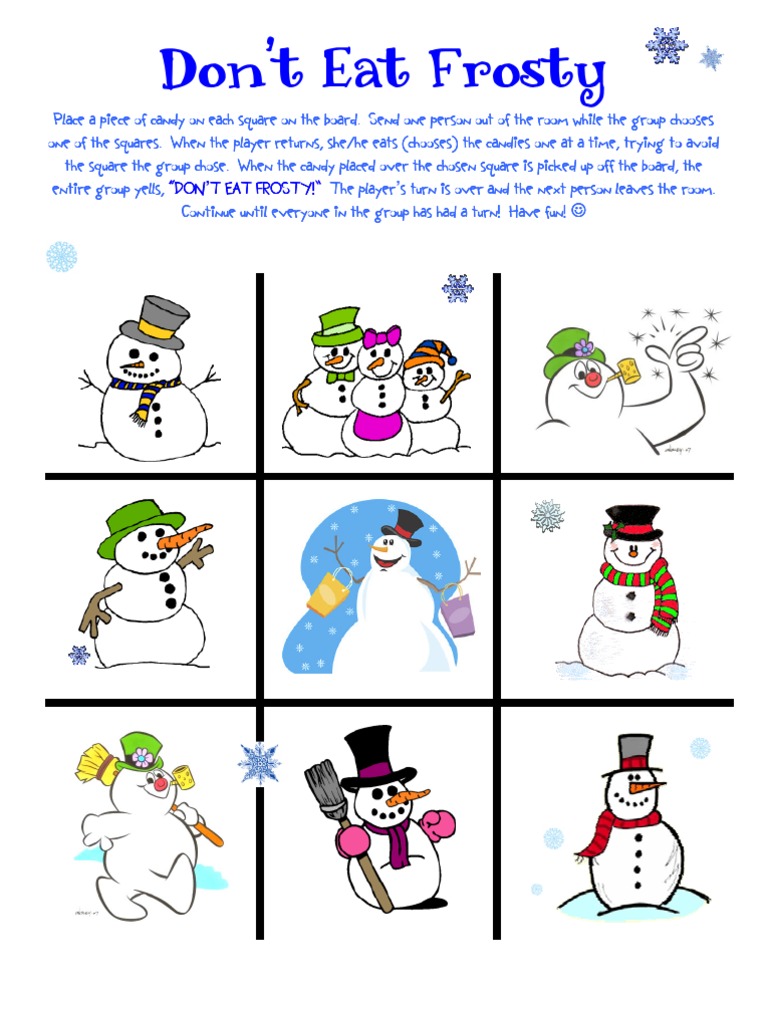 Don't Eat Frosty.3 Games | PDF | Sports | Leisure