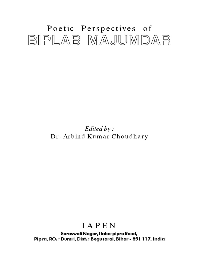 Poetic Perspectives of BIPLAB MAJUMDAR - Book | PDF | Poetry | Haiku