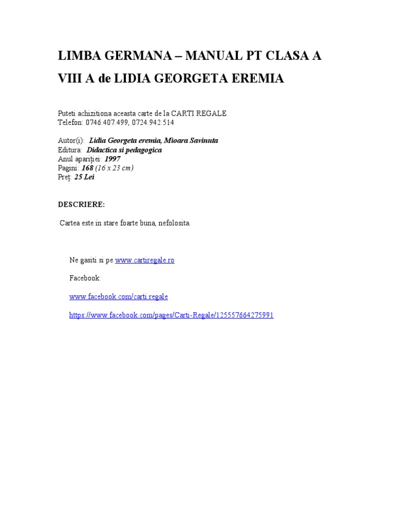 Limba Germana | PDF