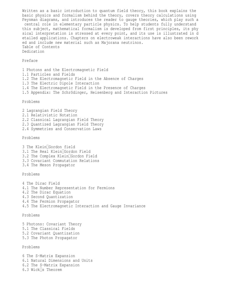 DFDFD | PDF | Quantum Field Theory | Quantum Electrodynamics
