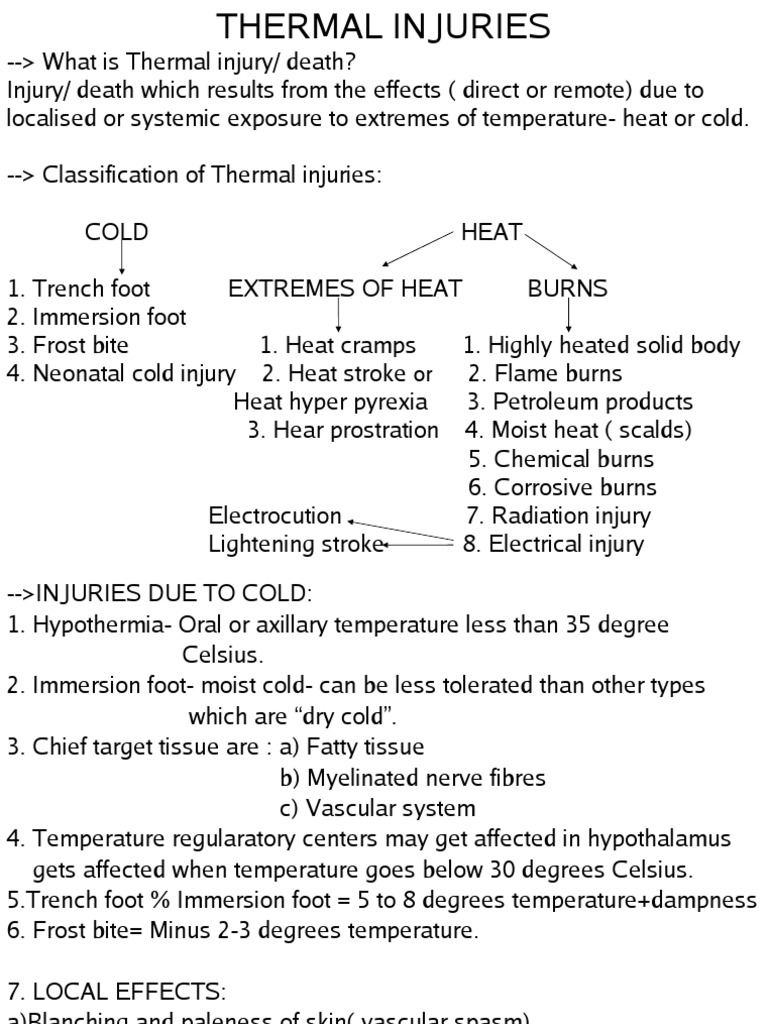 Classification of Thermal Injuries | PDF | Burn | Radiation